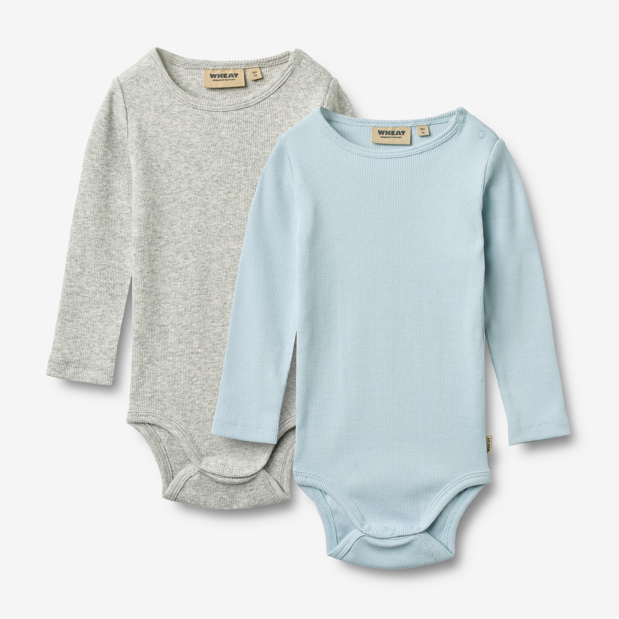 2 Rib Body L/S Spencer - summer sky – Wheat.co.uk