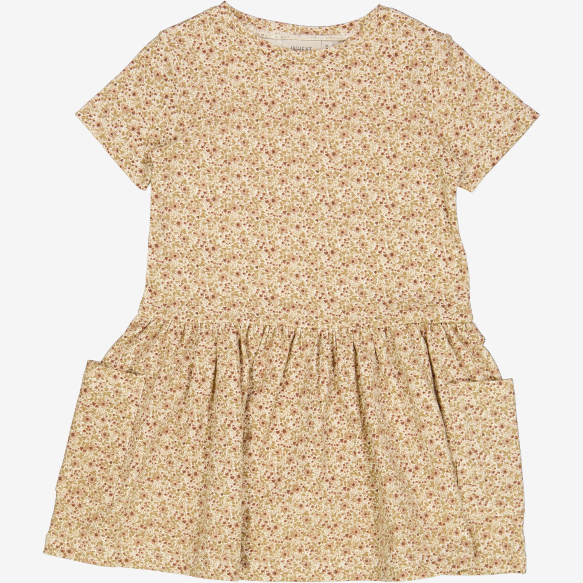 Jersey Dress Birthe - eggshell flowers – Wheat.co.uk