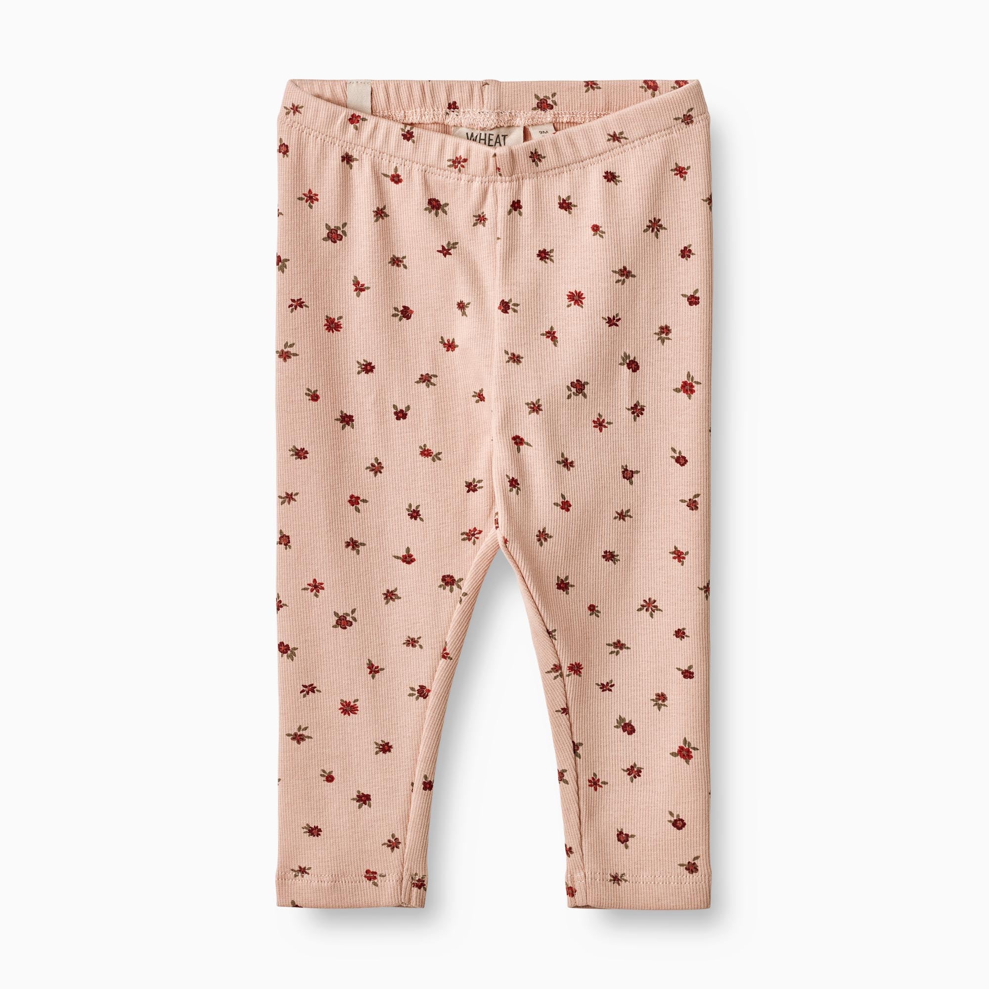 Jersey Leggings Jules | Baby - pink sand flowers – Wheat.co.uk