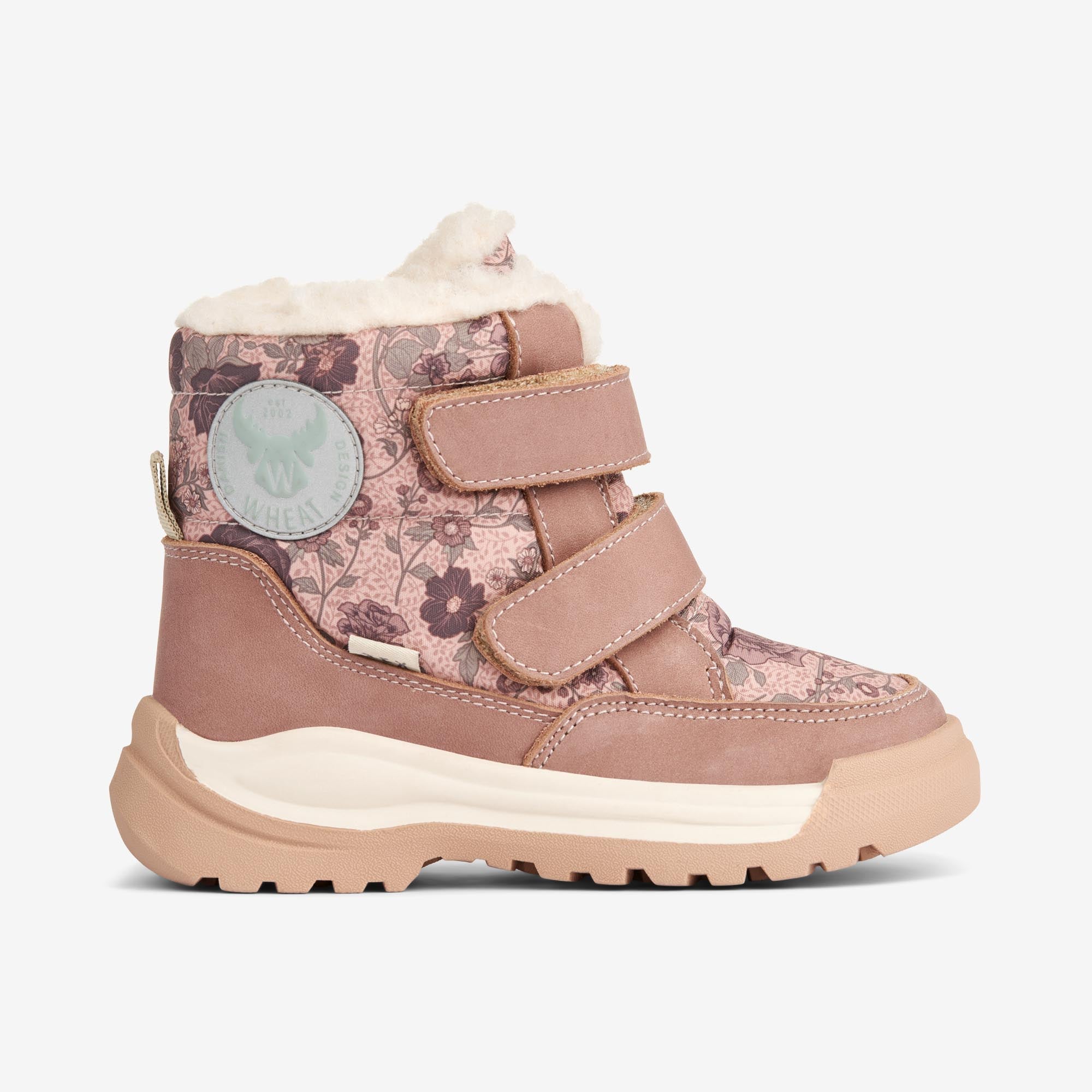 Millas Double Velcro Tex Print - dusty rouge – Wheat.co.uk