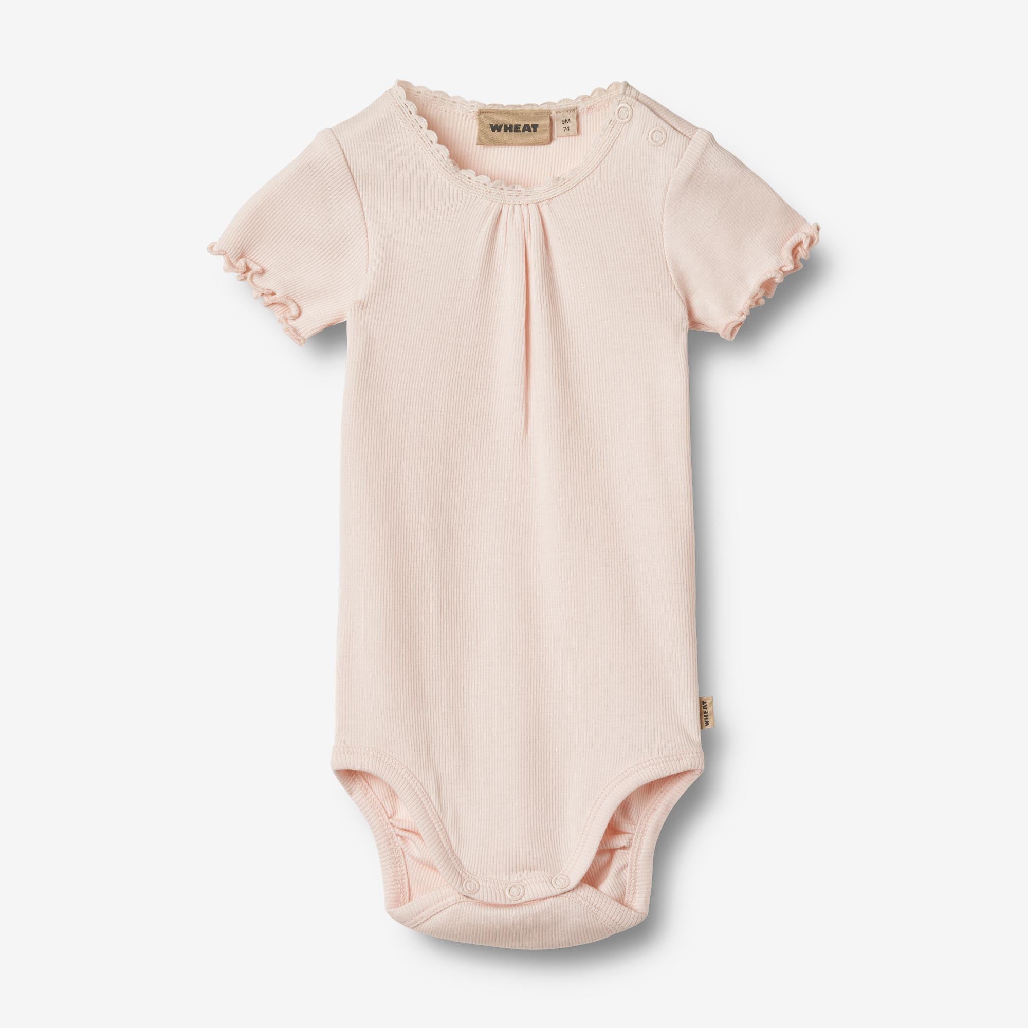 Rib Body S/S Edna | Baby - soft rose – Wheat.co.uk